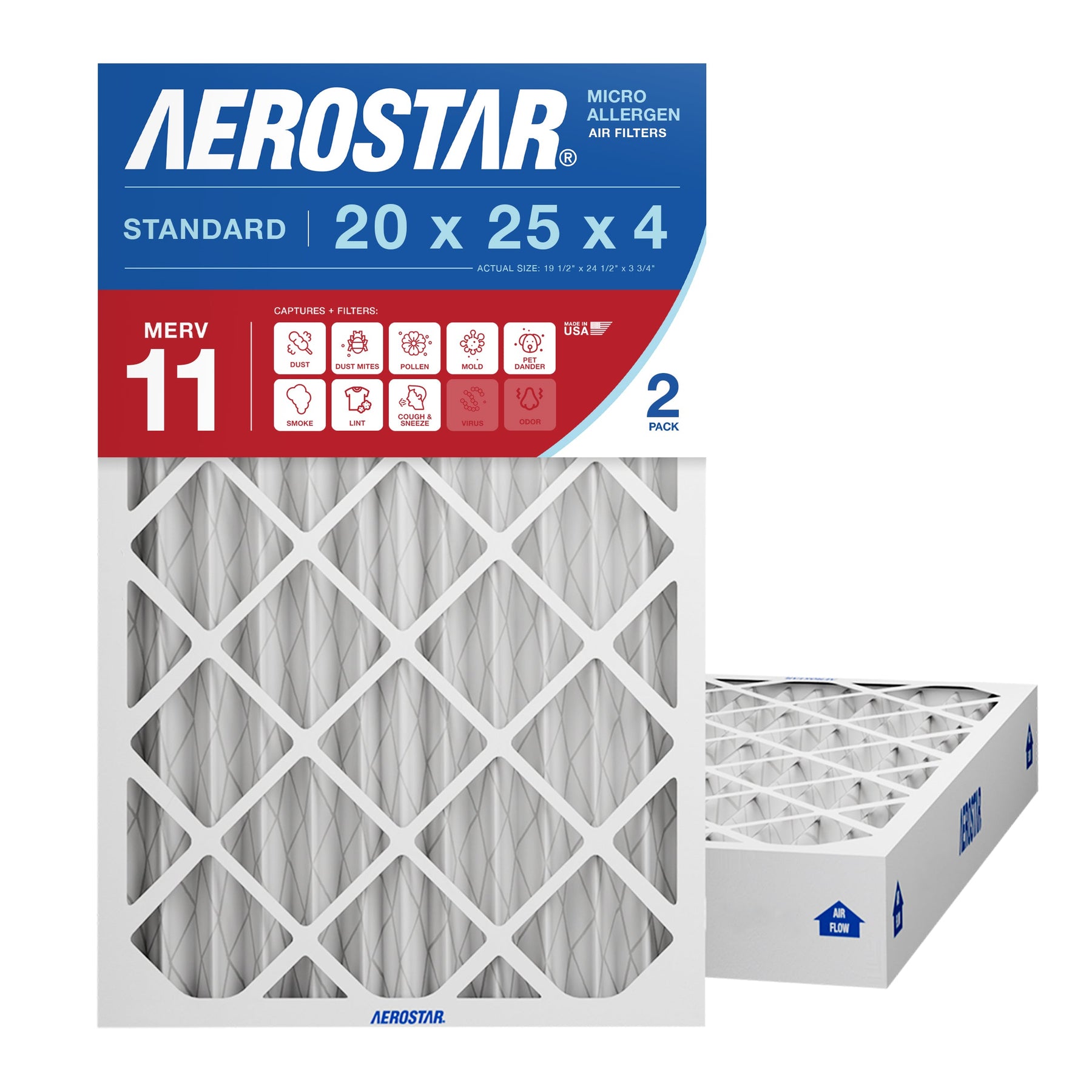 20x25x4 Commercial & Residential Aerostar Air Filter – Factory Direct ...